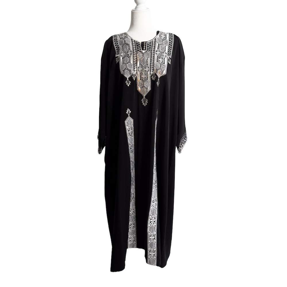 Black Silver Saudi Kaftan - Weave a Real Peace