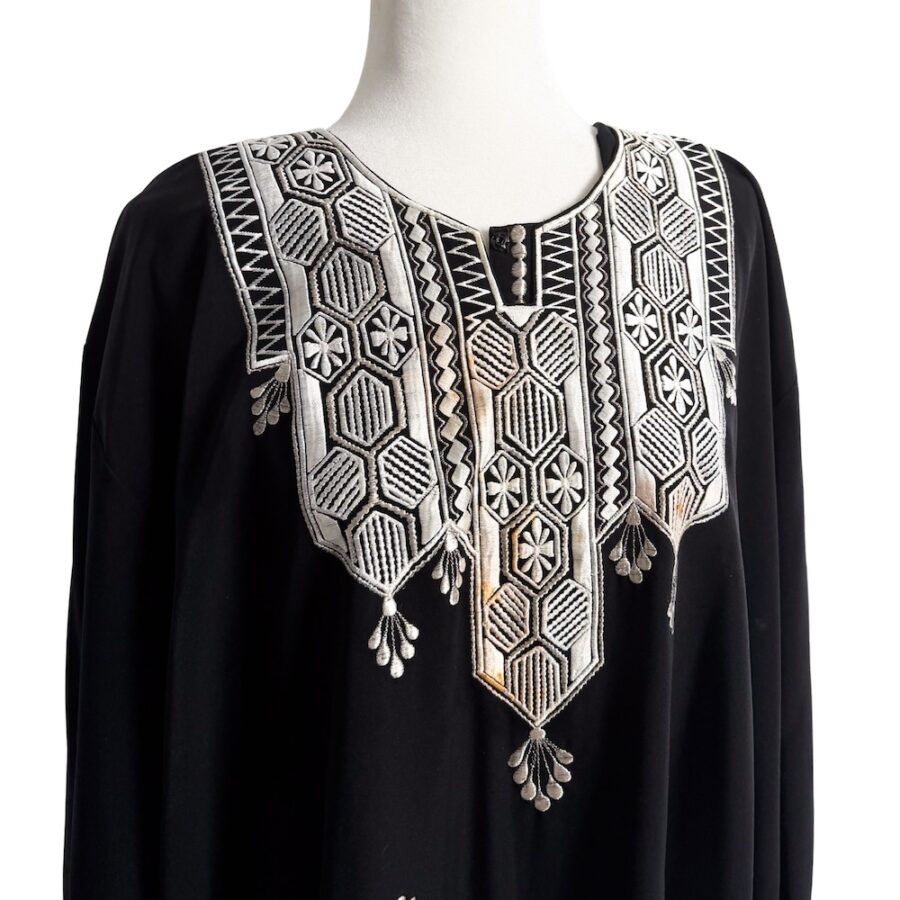 Black Silver Saudi Kaftan - Weave a Real Peace